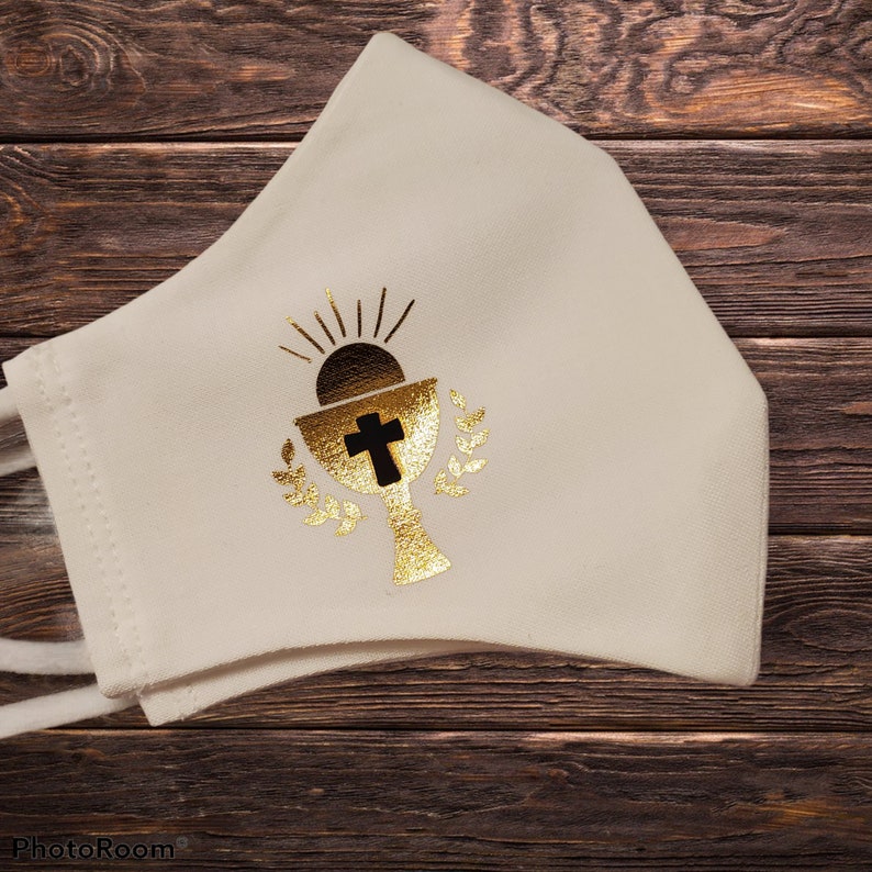 First Communion Mask / Confirmation Mask / Face Mask / - Etsy