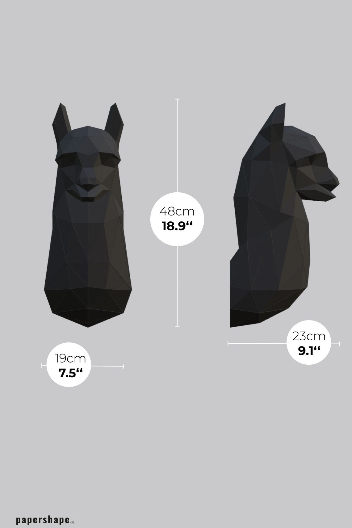 Papercraft Lama, Alpaca Model, Llama Sculpture, Papercraft 3D PDF ...