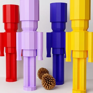 Nutcracker 3D Paper Craft, Low Poly Paper Nutcracker, Christmas Decor ...