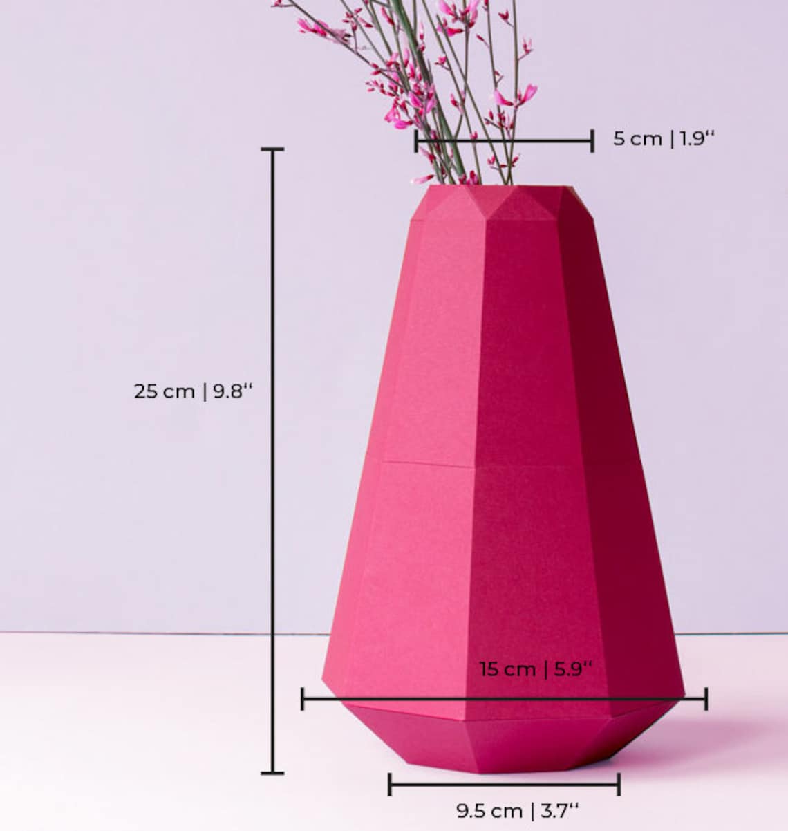 Paper Vase Papercraft Vase Sleeve Mothersday Gift From - Etsy