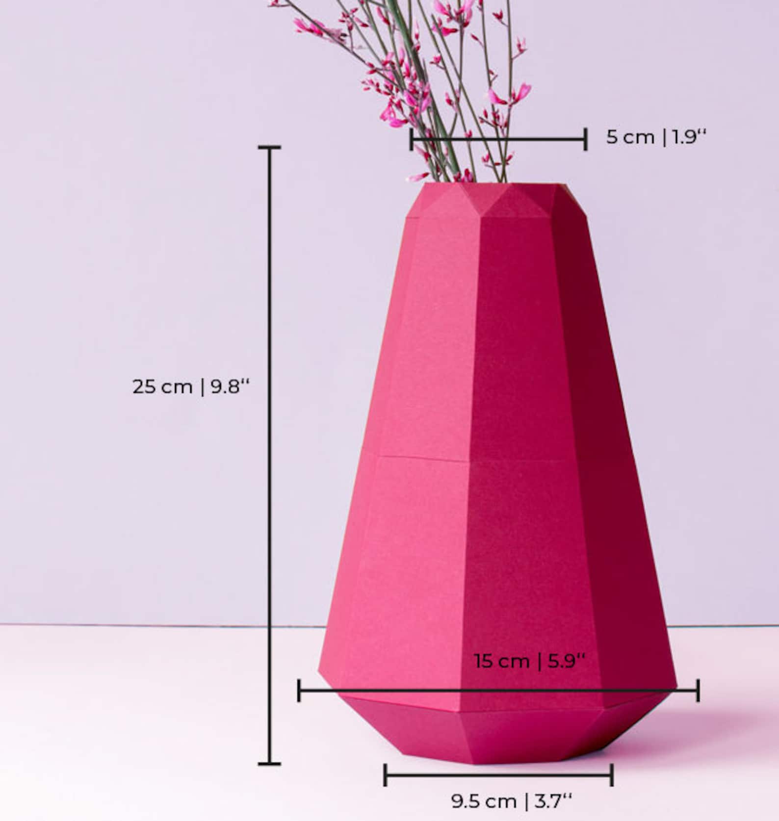 Paper Vase, Papercraft Vase Sleeve, Mothersday Gift From Daughther, PDF ...