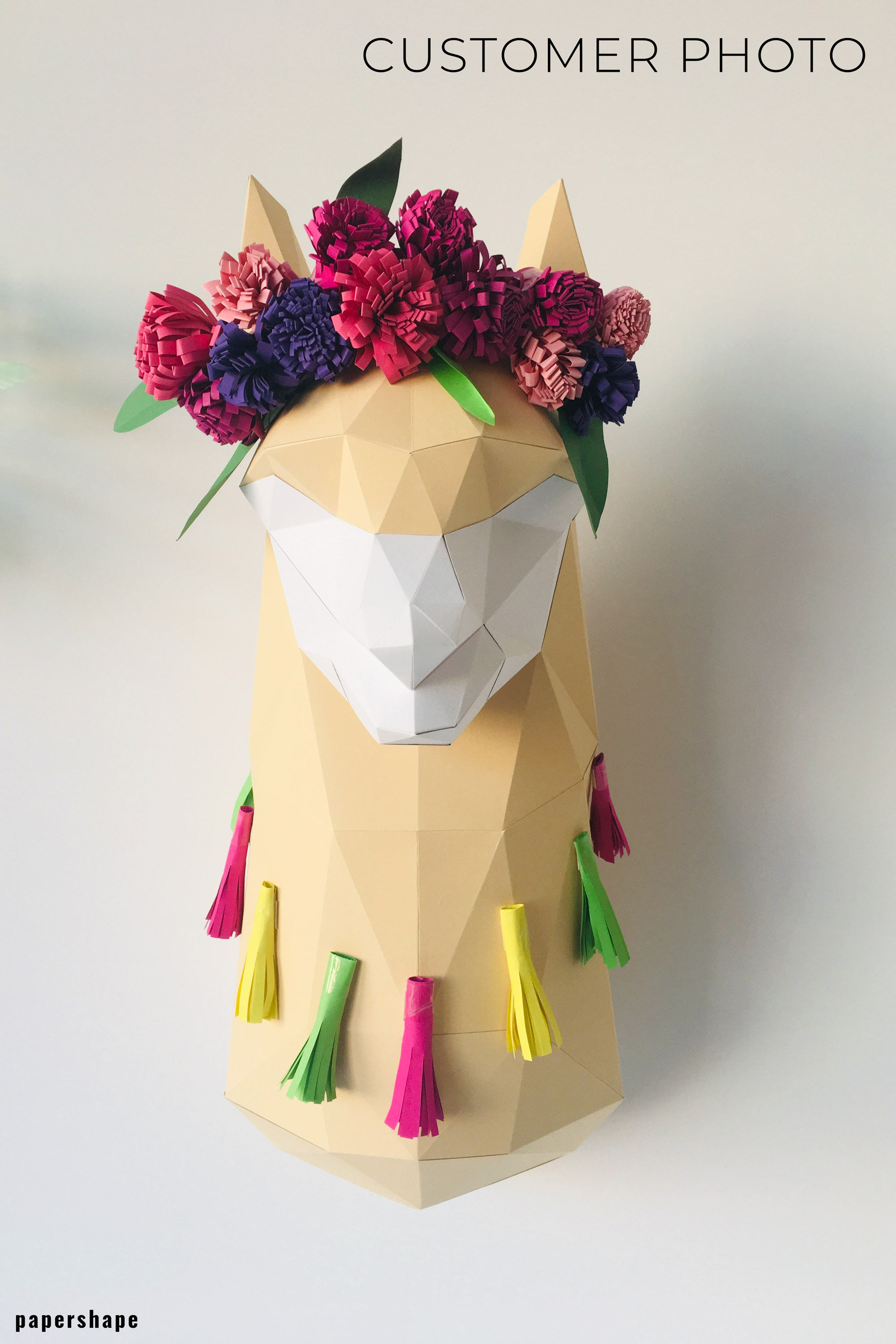 Papercraft Lama Alpaca model Llama sculpture Papercraft 3D | Etsy