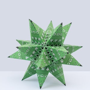 Paper Star Lantern, Big Star Papercraft, Christmas Paper Star Ornament ...