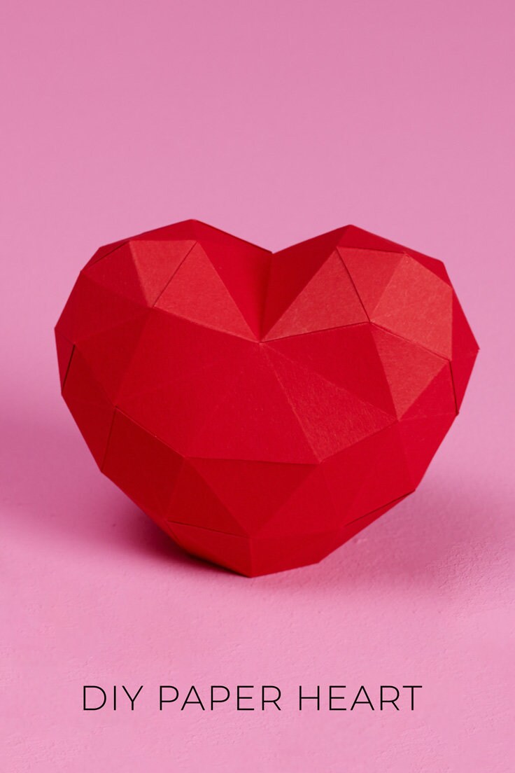 Papercraft Heart Gift Box and Home Decor 3d PDF Template | Etsy