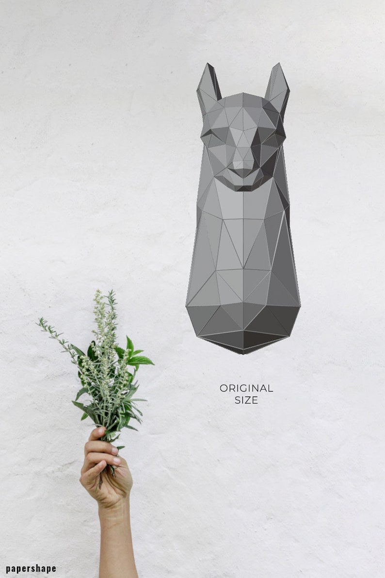 Papercraft Lama, Alpaca Model, Llama Sculpture, Papercraft 3D PDF ...