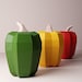 Paper Bell Pepper, 3D Papercraft Capsicum, Low Poly Paper Pepper, PDF ...
