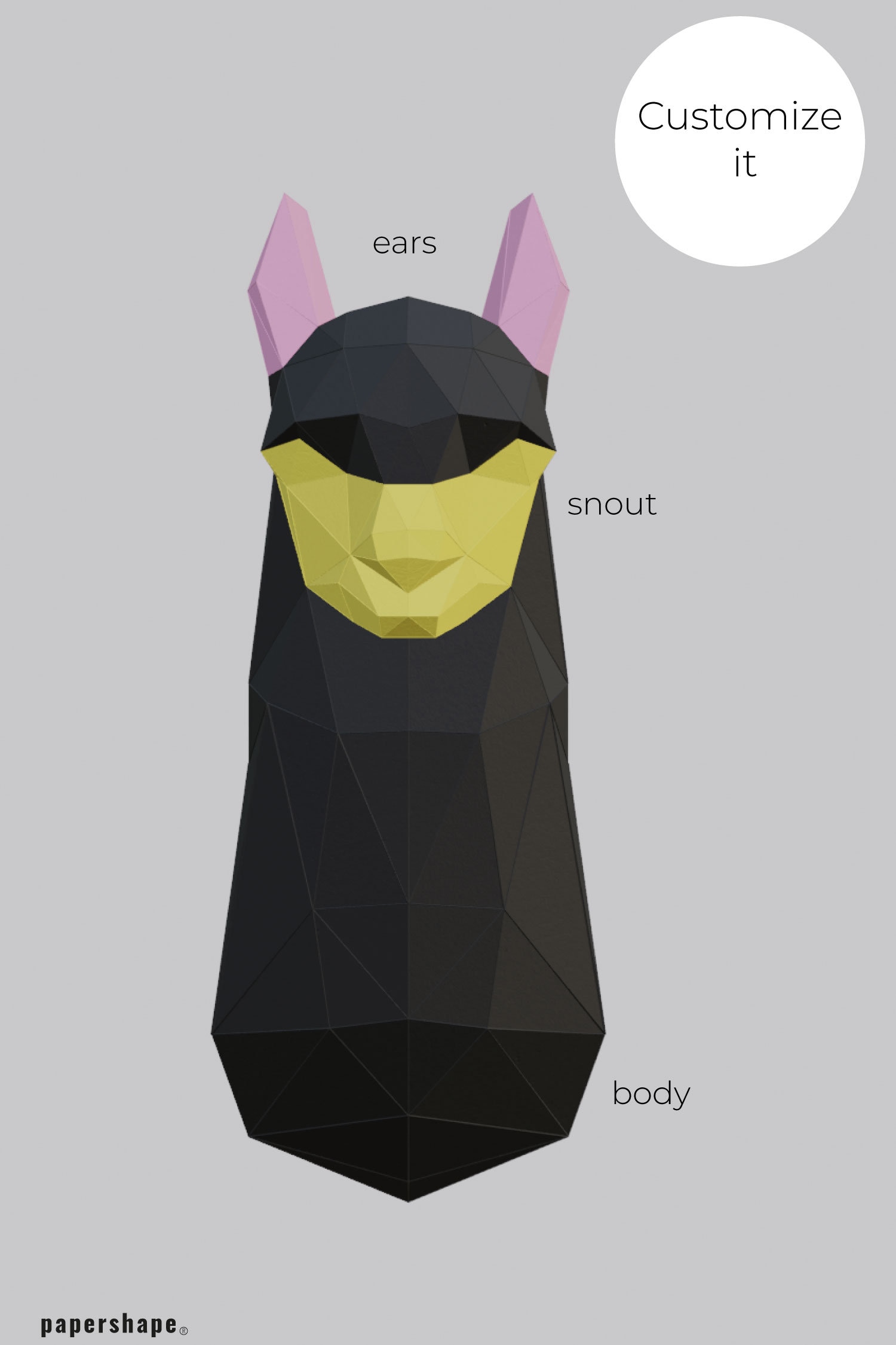 Papercraft Lama, Alpaca Model, Llama Sculpture, Papercraft 3D PDF ...