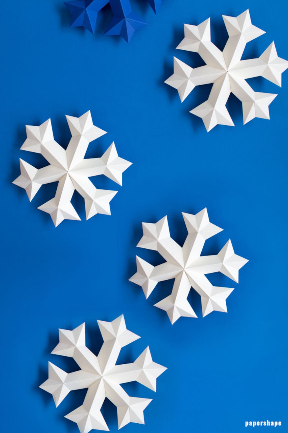 Snowflake Ornaments 3d Papercraft Snowflakes Christmas - Etsy