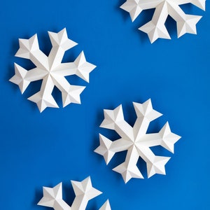 Snowflake Ornaments, 3d Papercraft Snowflakes, Christmas Snowflakes ...