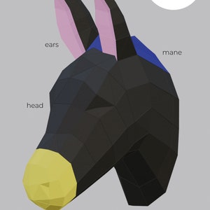 Papercraft Donkey, Paper Mule Model, PDF Template - Etsy
