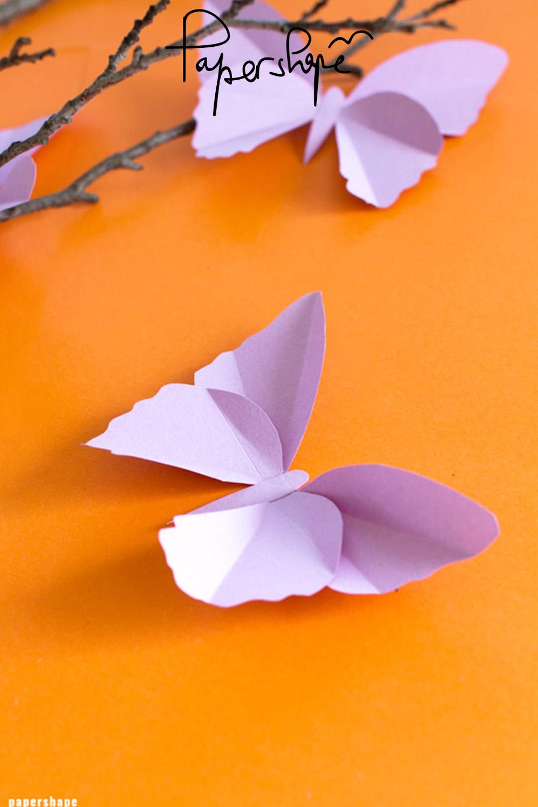 DIY Paper Butterfly Wall Decor 3D Printable PDF Template Paper Craft ...
