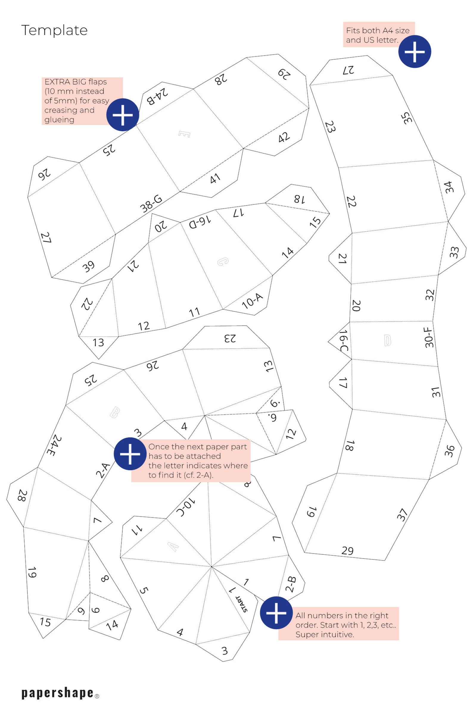 Papercraft Trophy Cup PDF Template Sports Paper Cup Trophy - Etsy