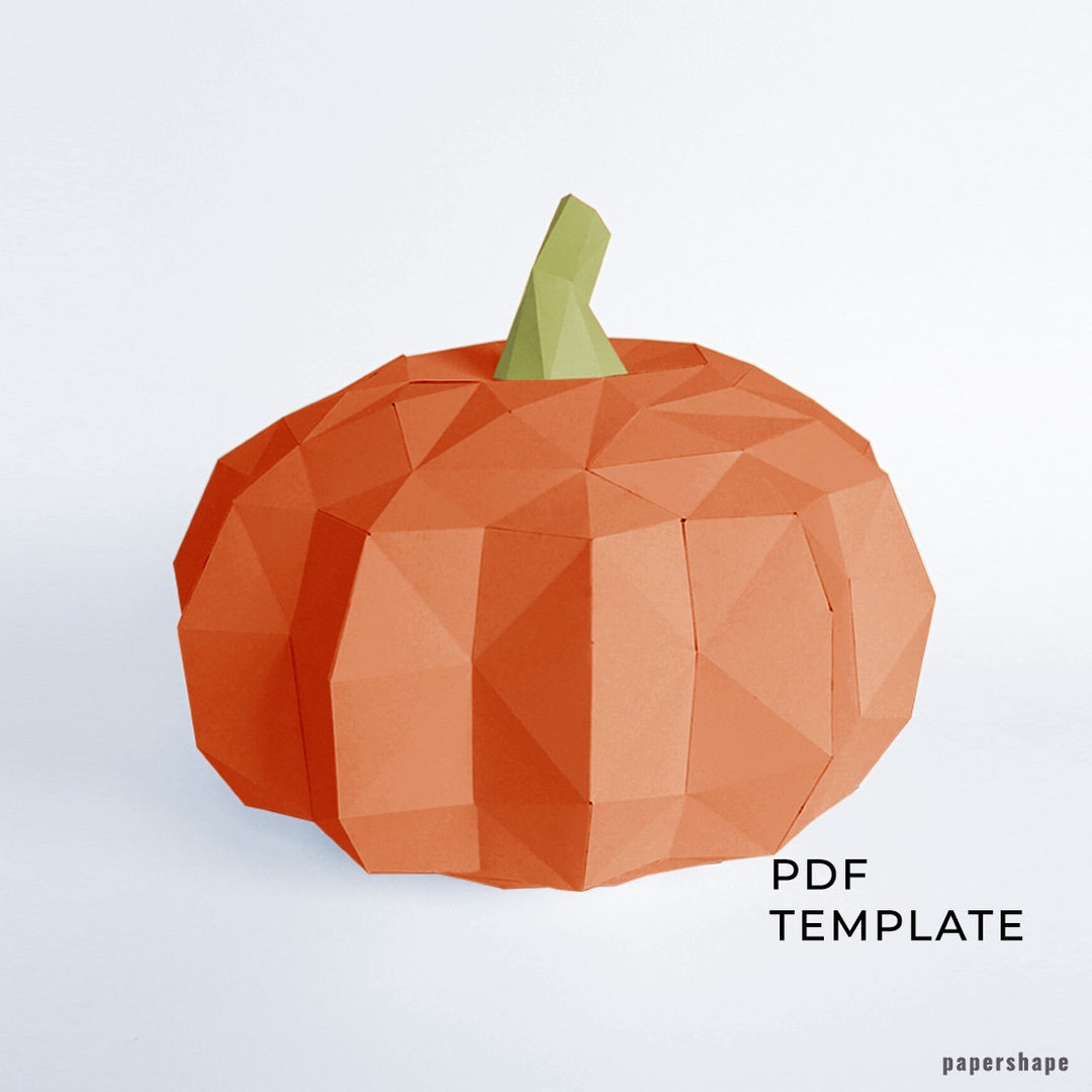 Papercraft Pumpkin Fall Decor PDF Template - Etsy