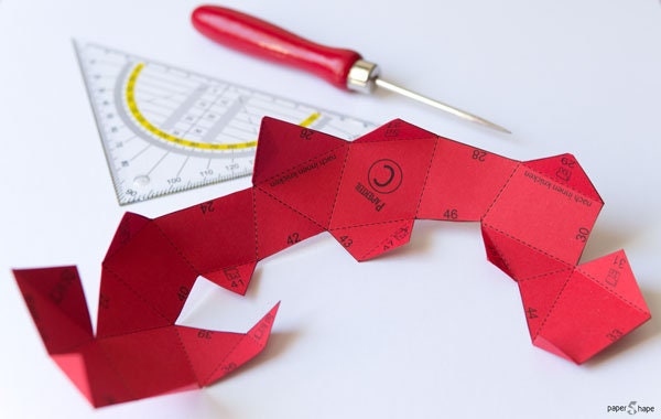 Apple Fruit Paper Craft Digital Template Origami PDF - Etsy