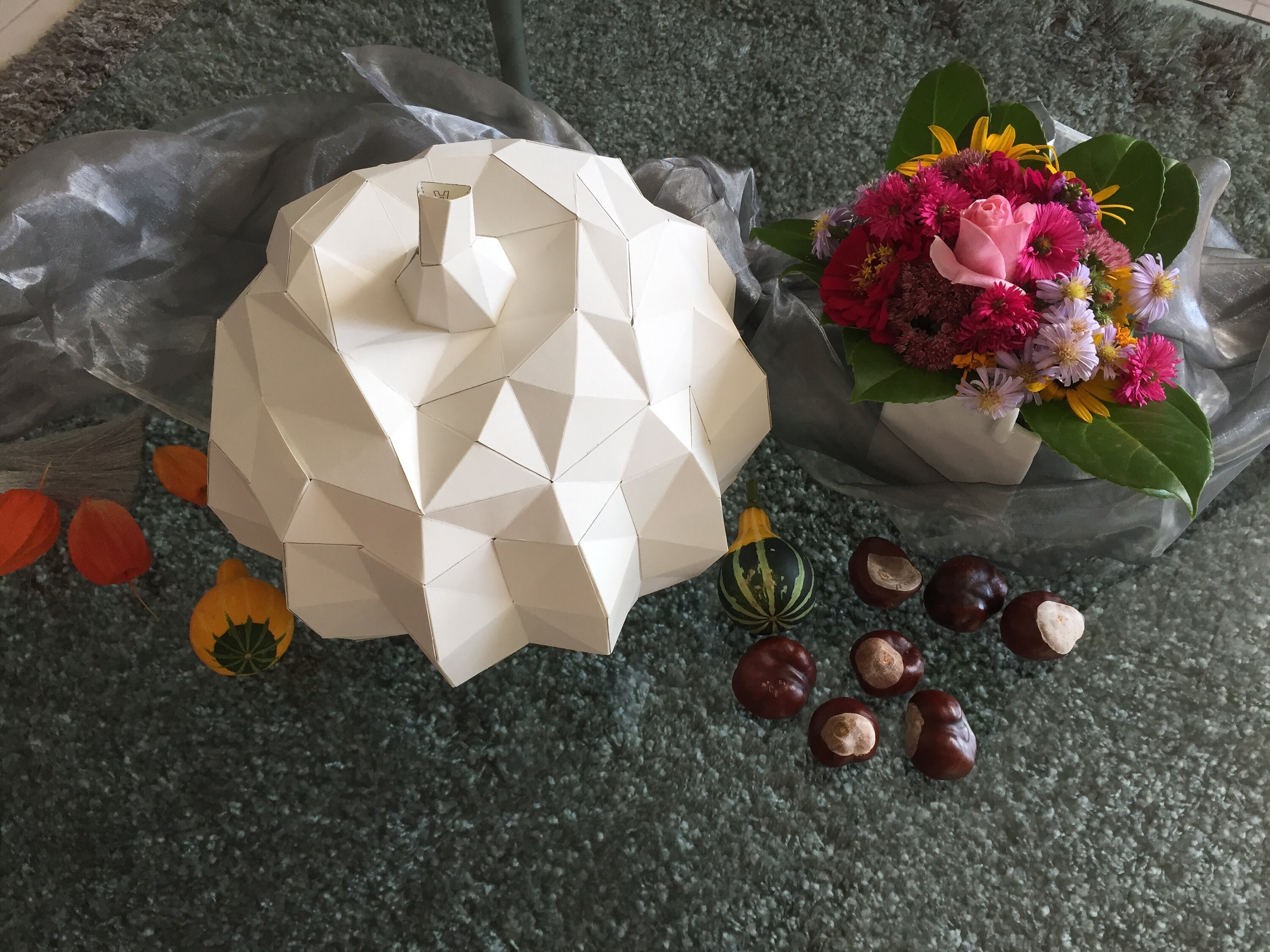 Papercraft Pumpkin Fall Decor PDF Template | Etsy