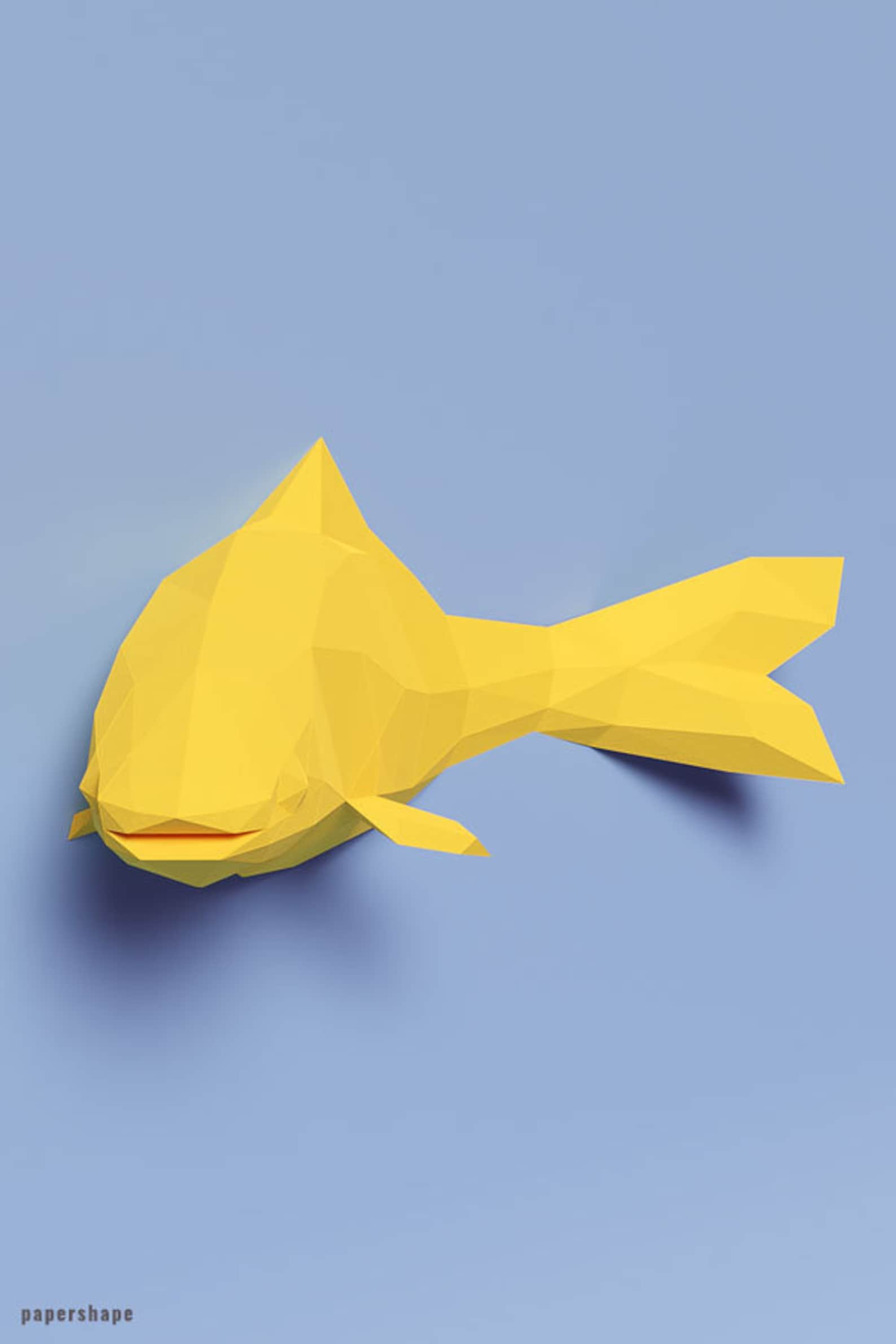 Papercraft Koi Carp, Large Mouth Bass Jumping Fish, Papercraft 3D PDF ...