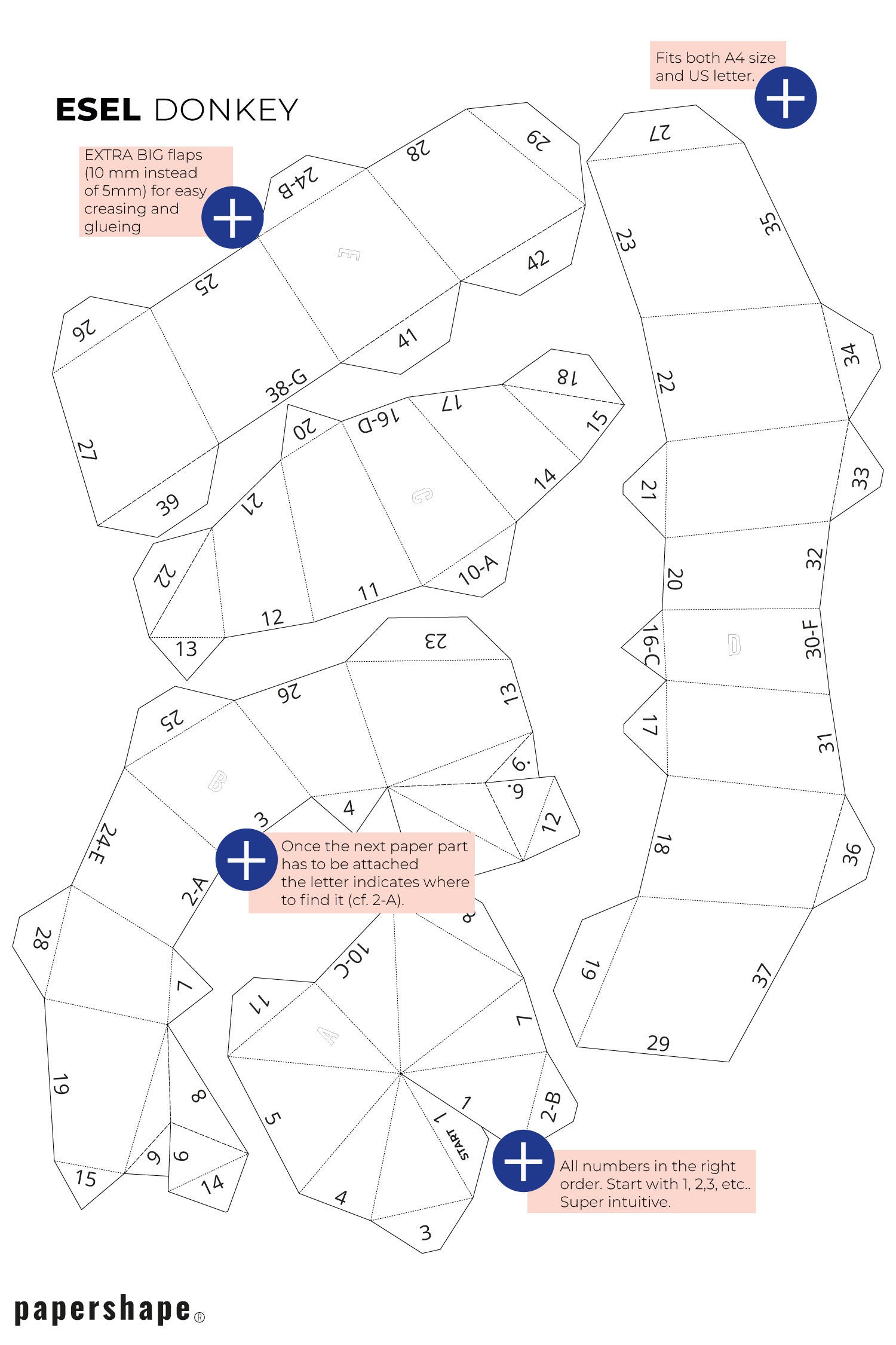 Papercraft Capricorn, Paper Ram Model, Zodiac Sign Capricorn, PDF ...