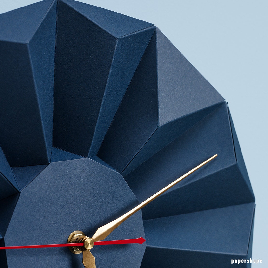 Modern Wall Clock, Origami Wall Decor, Minimalist Clock, Download PDF ...