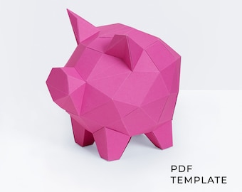 Papercraft 3d Pig - Etsy