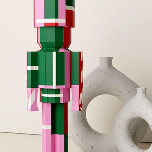 Nutcracker 3D Paper Craft, Low Poly Paper Nutcracker, Christmas Decor ...