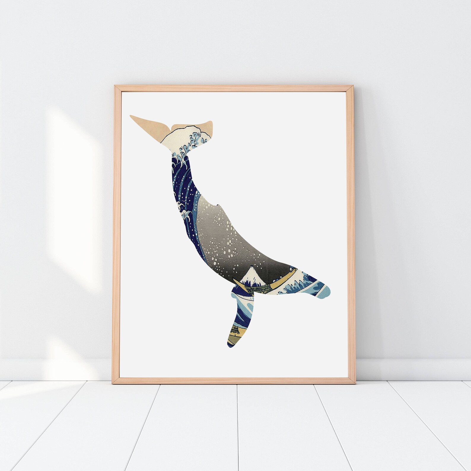 The Great Wave, Whale, Printable Art, Beach Decor, Beach House, Wall ...