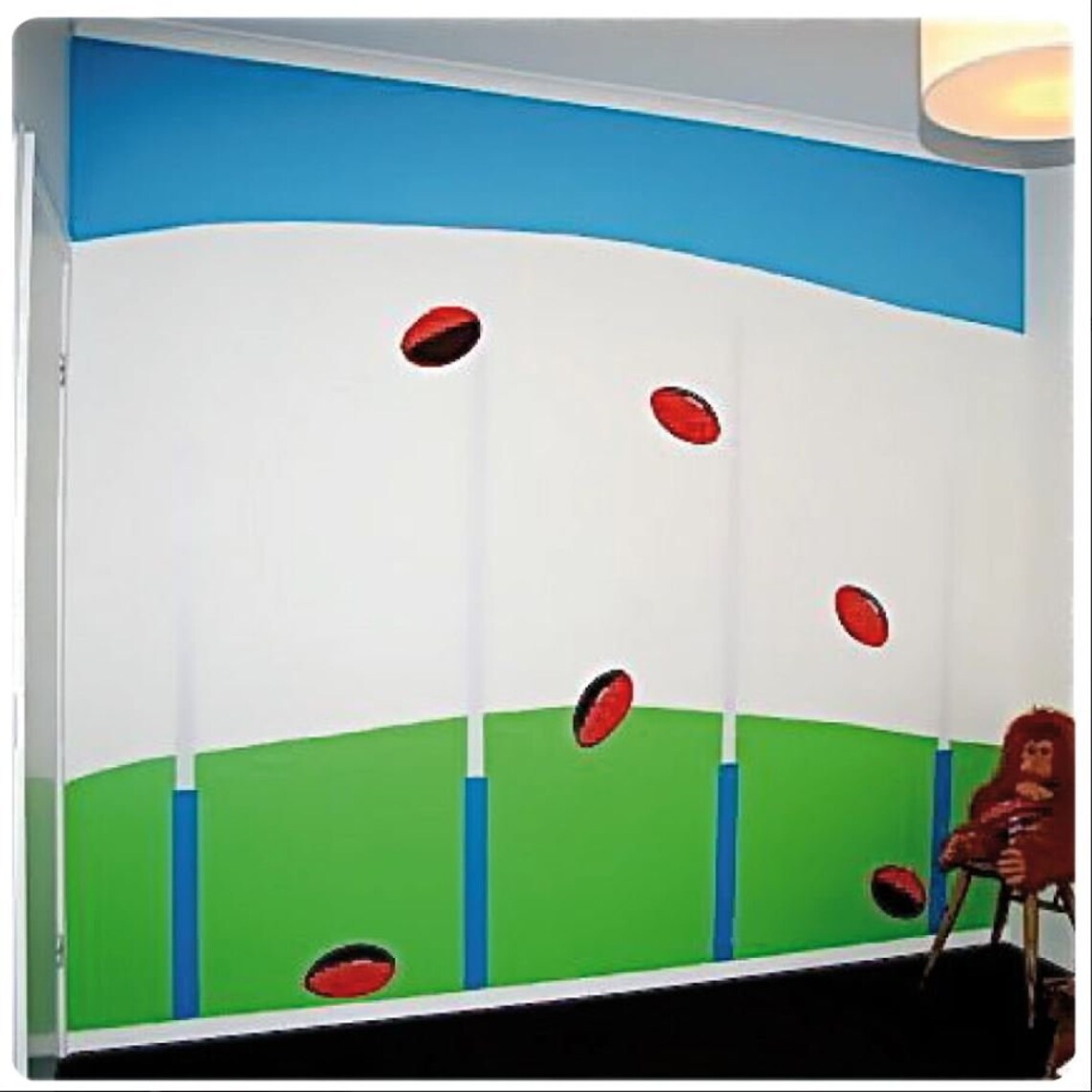 Footy + Football Goal Removable Fabric Adhesive Wall Decals / Boys ...