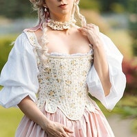 18th Century, Rococo Fashion Soft Stays Corset - Etsy UK