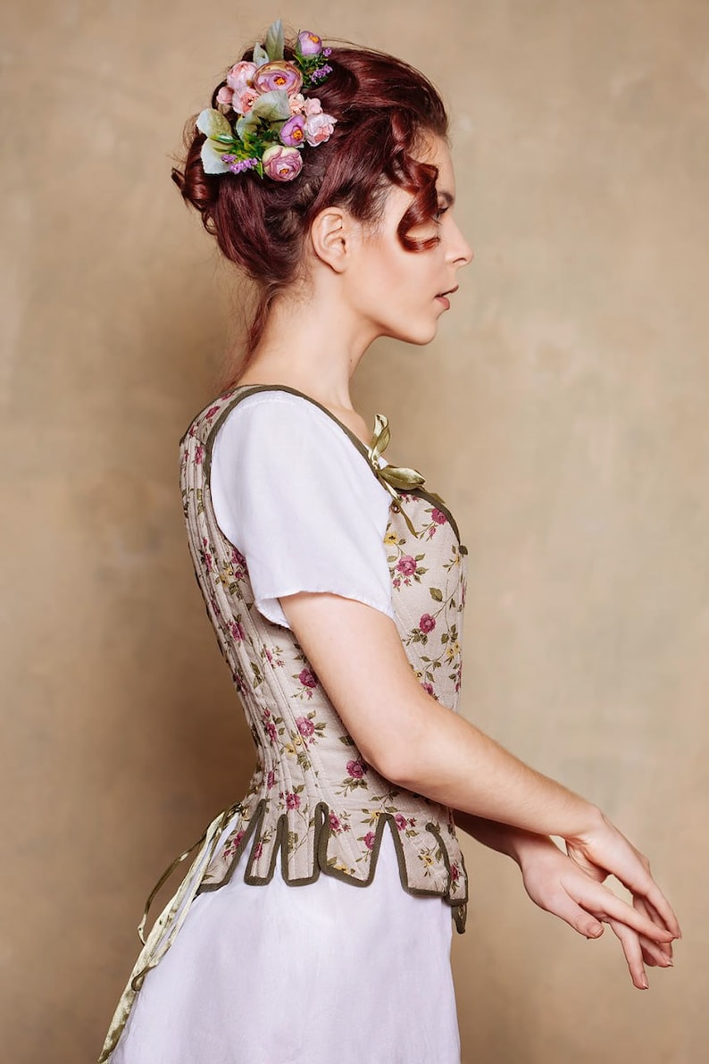Rococo Corset Late 18th Century, 1780s Fashion, Historical Corset - Etsy
