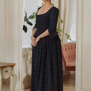 Tartan Rococo Period 18th Century, Scottish Style Dress - Etsy