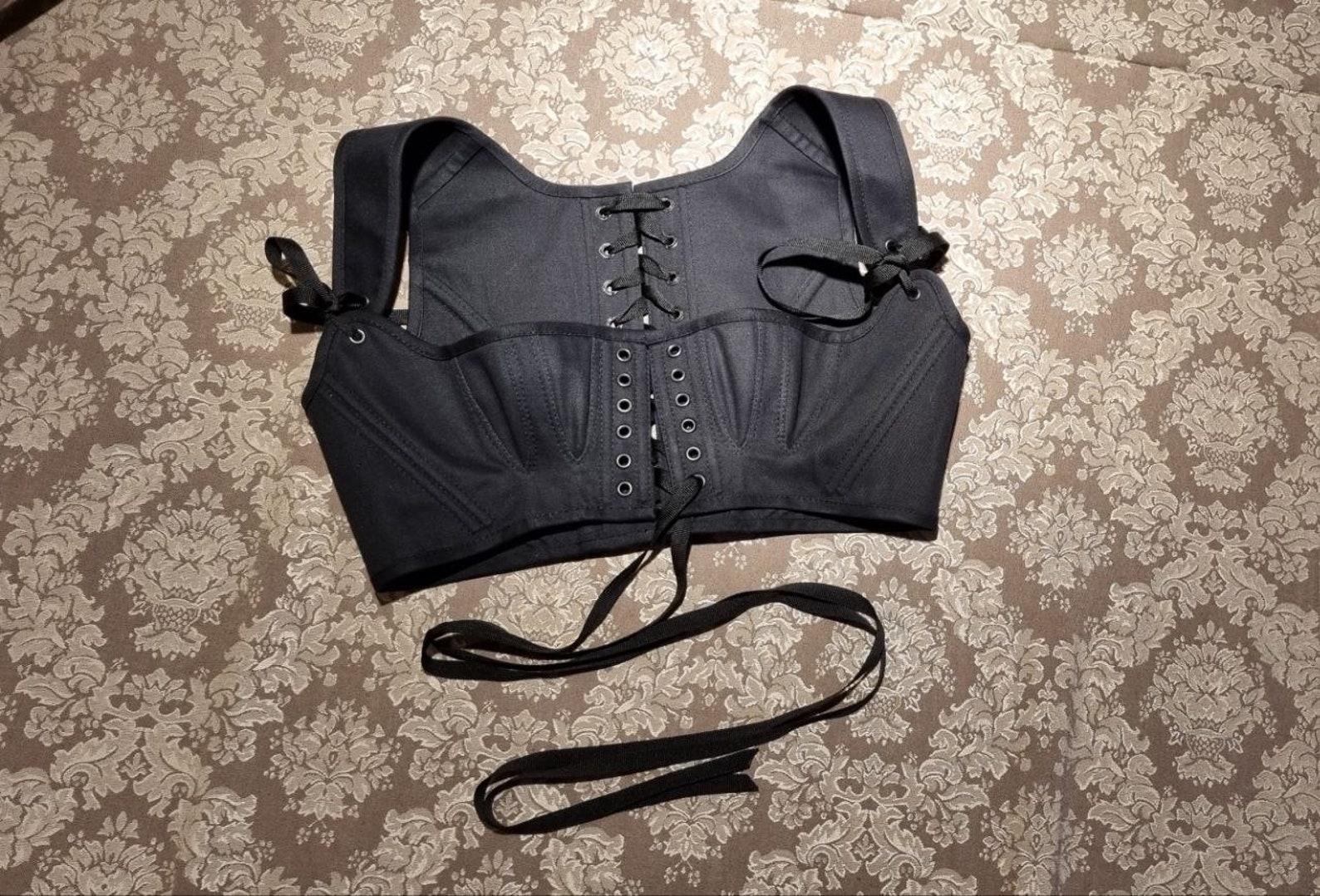 Regency Empire Corset, in BLACK Fabric, Corset Top, Bra - Etsy
