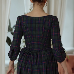 Tartan Rococo Period 18th Century, Scottish Style Dress - Etsy