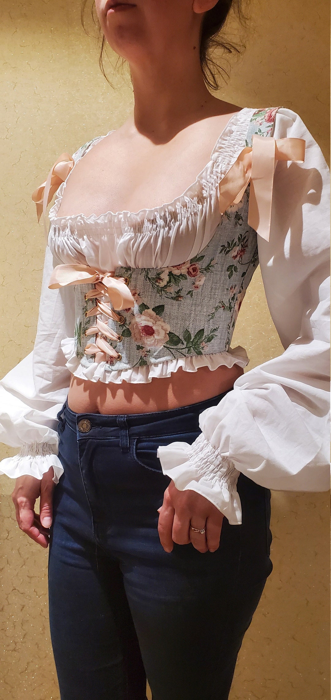 Provence Underbust Soft Corset Rococo Fashion Cottagecore - Etsy