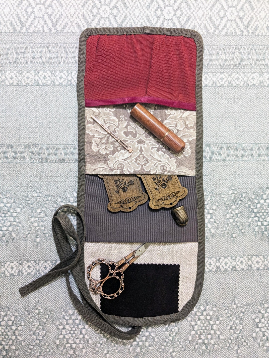 Tartan Hussif, Sewing Case, Housewife, Sewing Kit, Sewing Roll, 18th ...