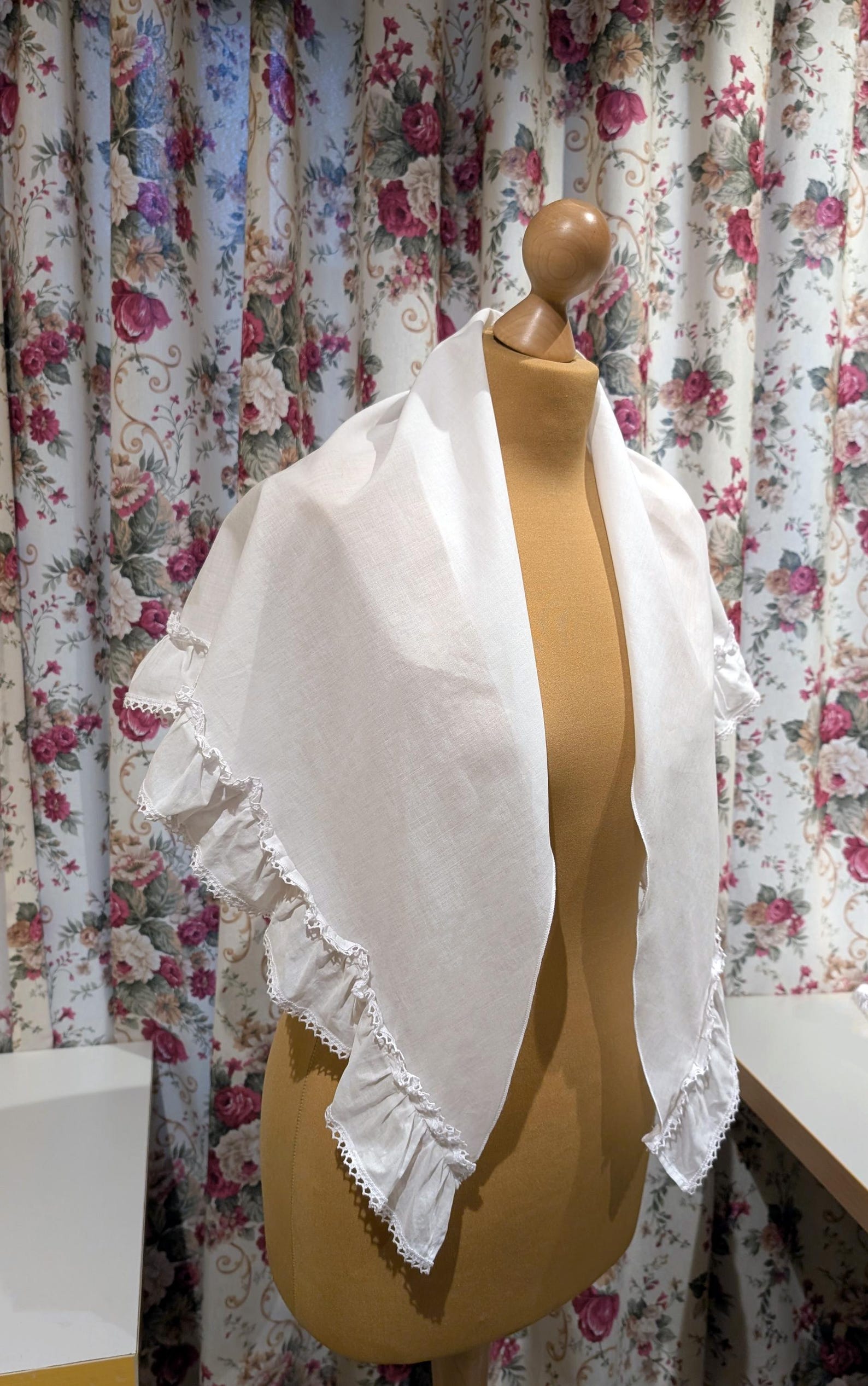 Fischu Shawl With Ruffs, Rococo 18th Century, Colonial 19th Century - Etsy