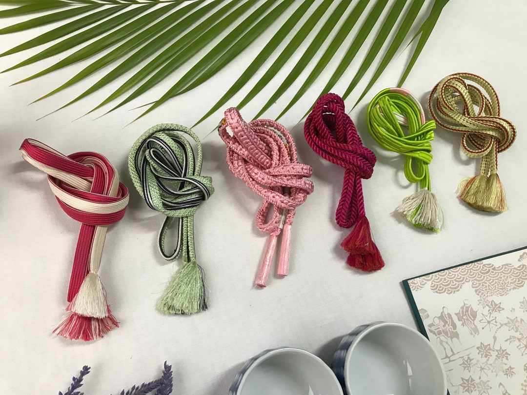 Flat Obijime Japanese Silk Obi-jime Kimono Obi Sash / Himo - Etsy