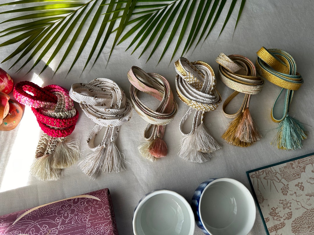 Flat Obijime Japanese Silk Obi-jime Kimono Obi Sash / Himo Ties / Obi ...