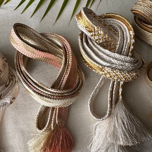 Flat Obijime Japanese Silk Obi-jime Kimono Obi Sash / Himo Ties / Obi ...