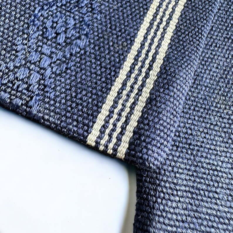 Japanese Mens Kaku Obi Sash Kimono Yukata Blue Cotton Silk / C462 - Etsy