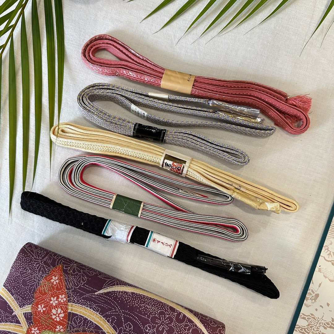 Flat Obijime Japanese Silk Obi-jime Kimono Obi Sash / Himo Ties / Obi ...