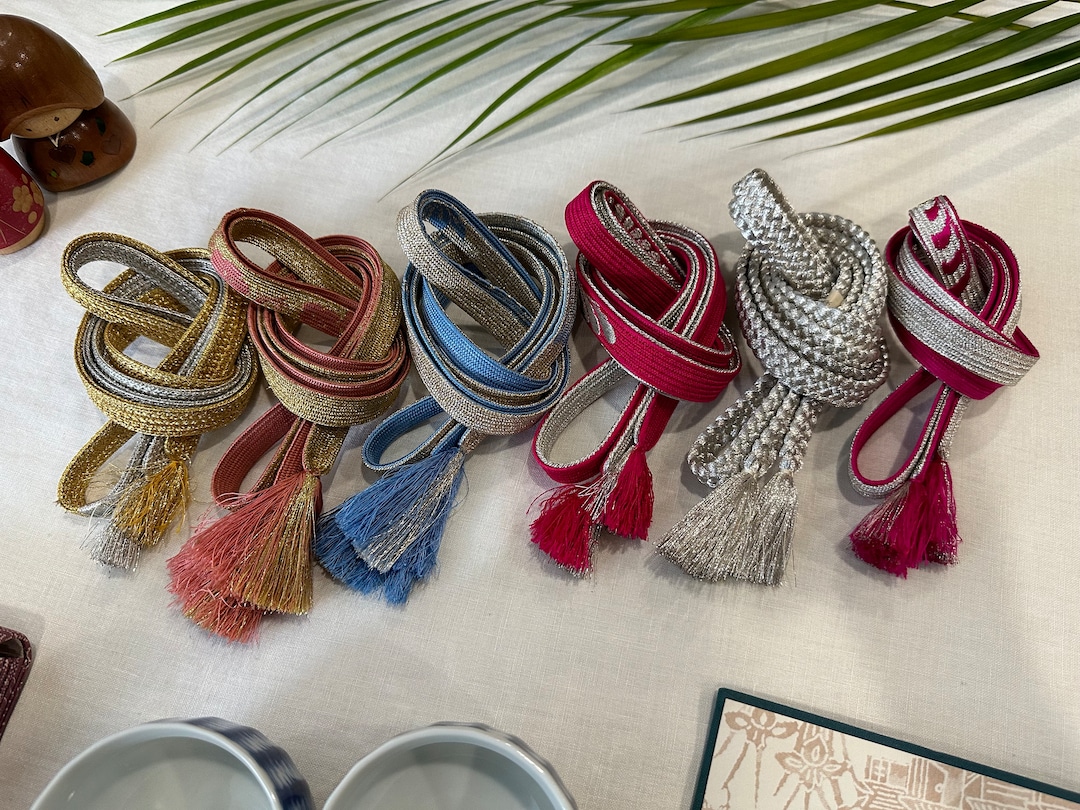 Flat Obijime Japanese Silk Obi-jime Kimono Obi Sash / Himo Ties / Obi ...