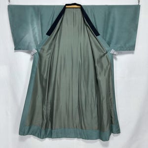 Vintage Japanese Mens Juban Kimono Green Super Fine Soft Silk . Kimono ...