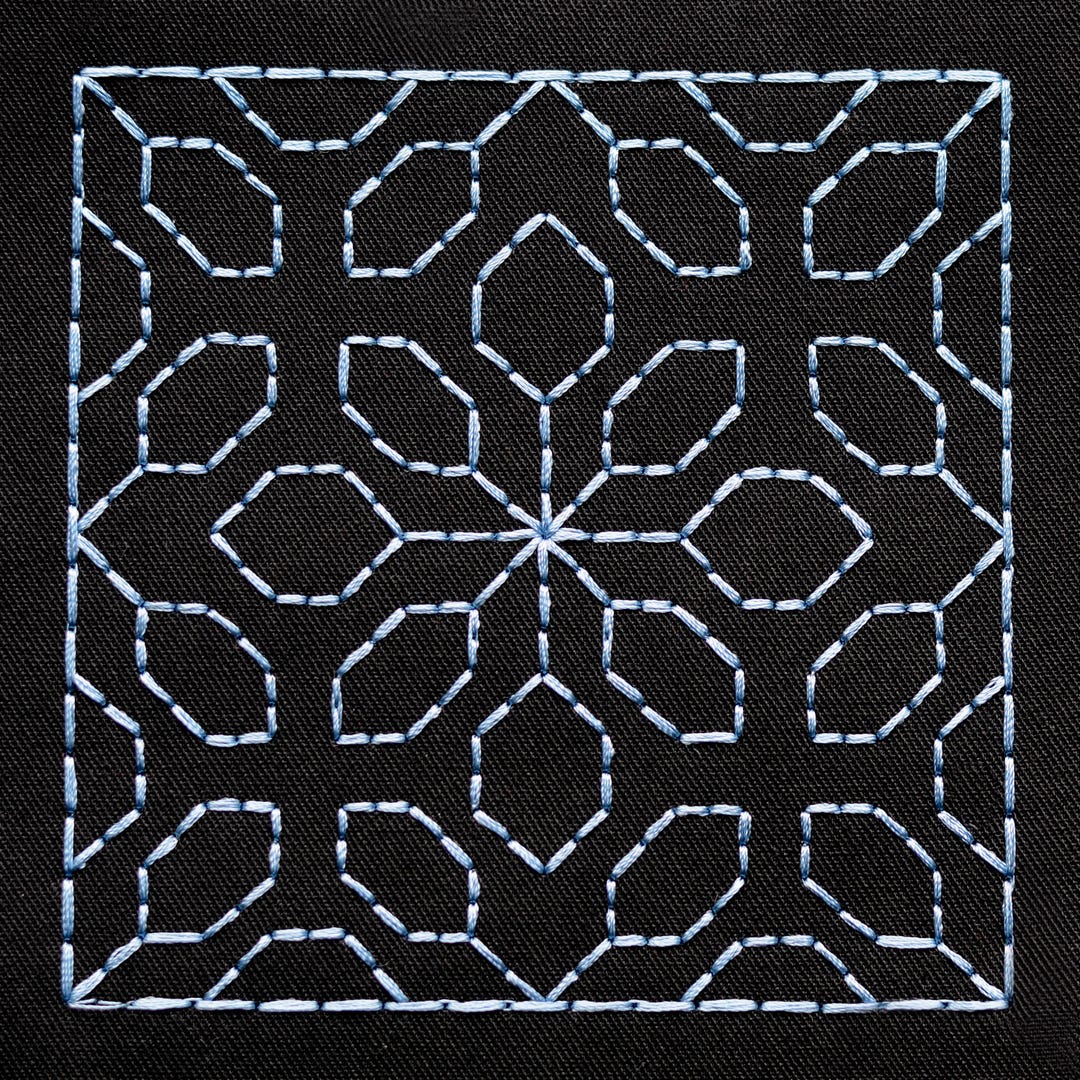 Sashiko Pattern, Sashiko Square, Machine Embroidery File, Design 4x4 ...