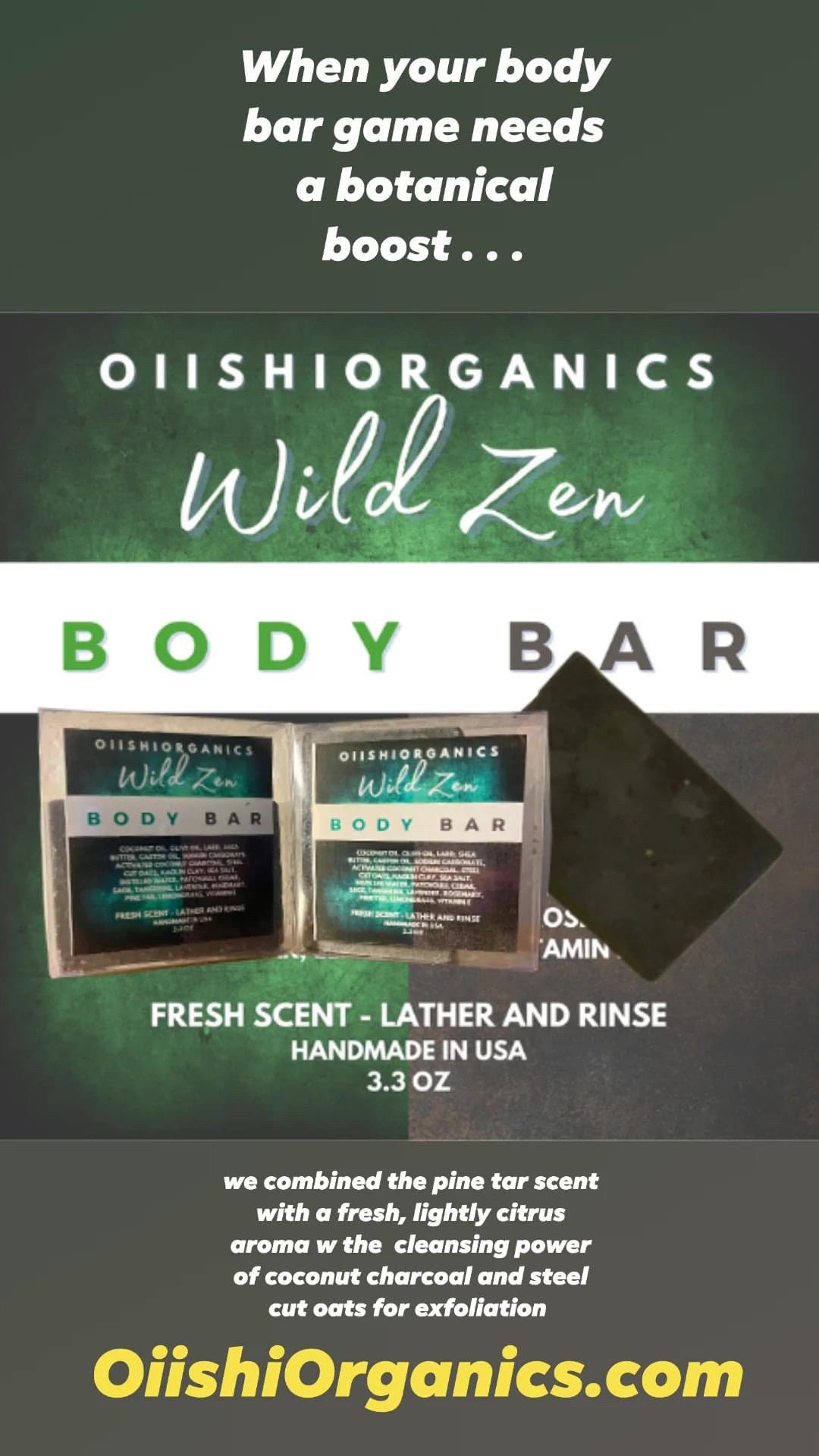 Wild Zen Body Bar, Pine Tar Bar, Fresh Scent Soap, - Etsy