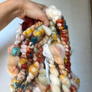 2 Yards Hand Spun Art Yarn for Weaving - Etsy