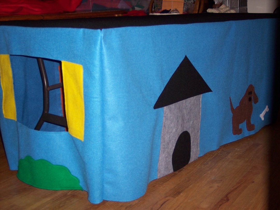 Table Cloth Fort, Table Play House, Felt Play Tent, 6 Foot Table Fort ...