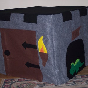 Castle Tablecloth Fort, Card Table Size, Knight, Dragon, Felt Fort ...