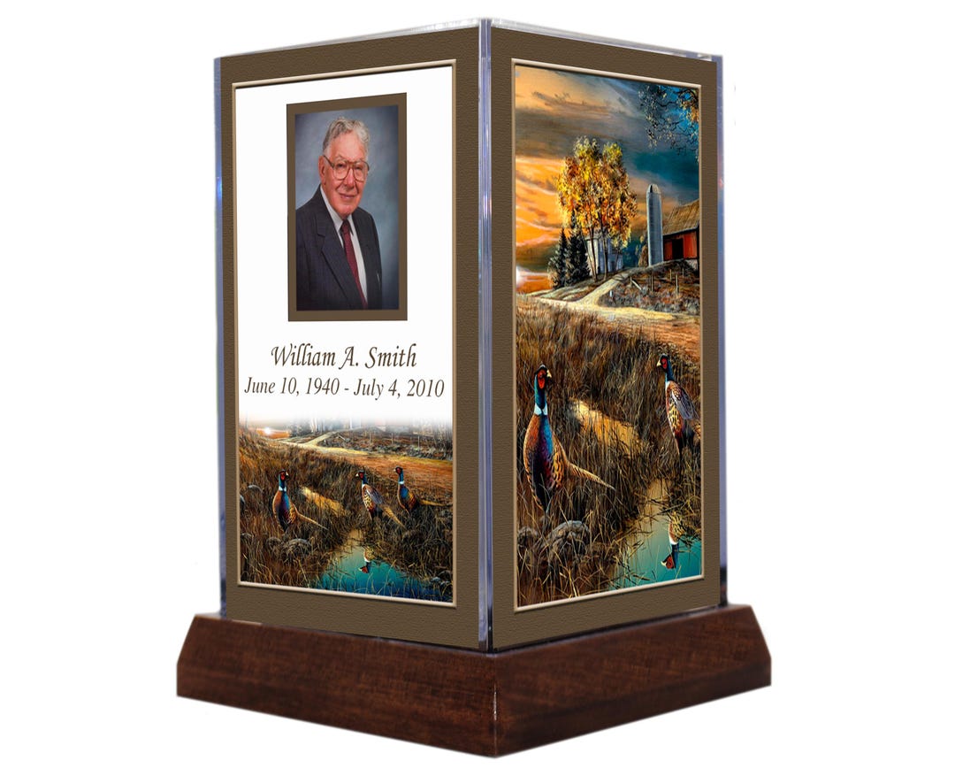 Memorial Tribute Candle Personalized Picture With Poem Pheasants - Etsy