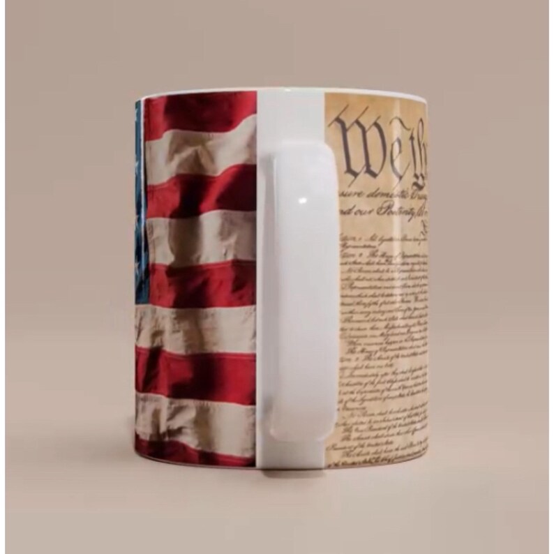 We the People Constitution American Flag Patriotic Ceramic Coffee Mug ...