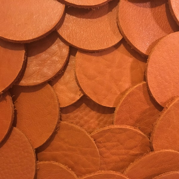 Leather Circles - Etsy