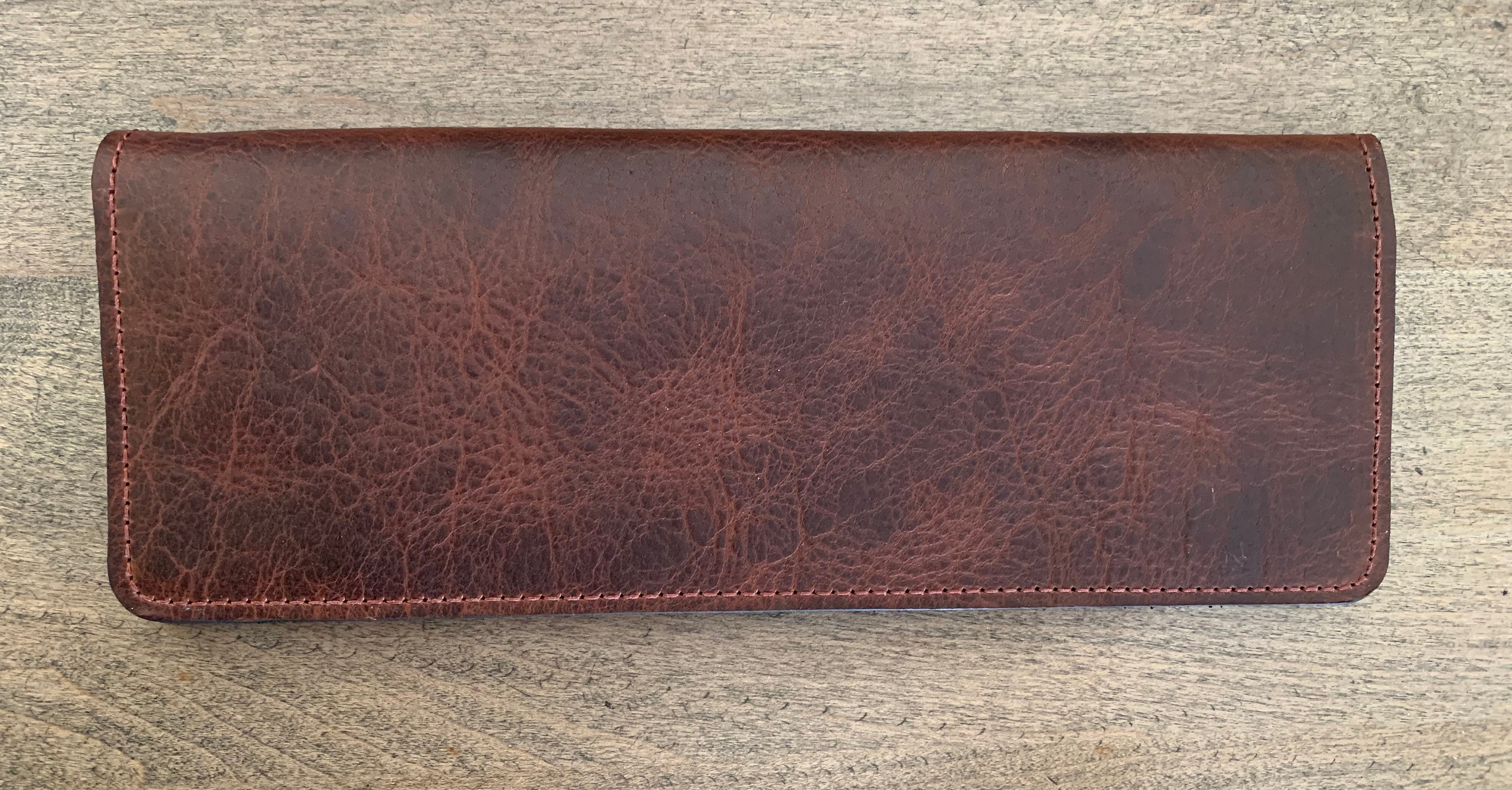 Business Bison Leather Checkbook Cover | Etsy